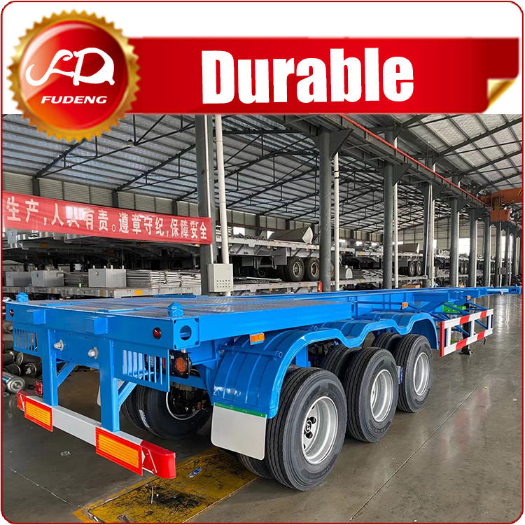 Tri Axle 12m Skeletal Trailers with Rear Platform - Buy skeleton trailer, skeletal trailer ...