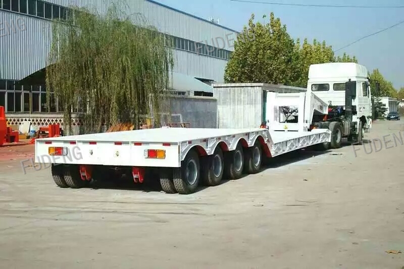 Front Loading 100 Ton Lowboy Trailer - Buy Front loading trailer, 100 ...